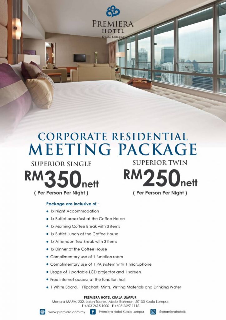 Corporate Residential Meeting Package Kuala Lumpur Hotel - Premiera ...
